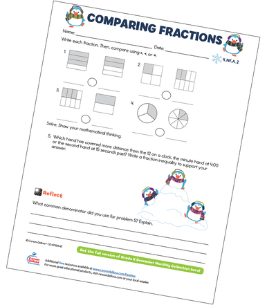 Comparing Fractions Free Printable | Carson Dellosa