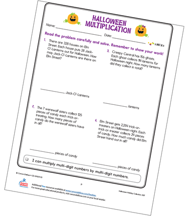 Halloween Multiplication Free Printable | Carson Dellosa