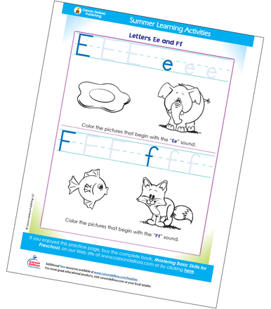 Letters Ee and Ff Free Printable | Carson Dellosa
