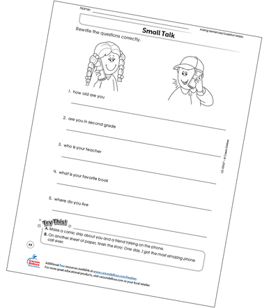 Small Talk Free Printable | Carson Dellosa