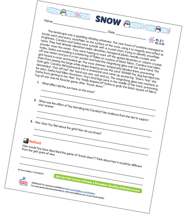 Snow Free Printable | Carson Dellosa