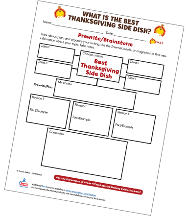 What Is The Best Thanksgiving Side Dish? Free Printable | Carson Dellosa