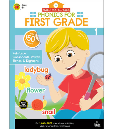 Grade 1 Phonics for First Grade Activity Book Paperback