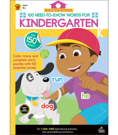 Grade K 100 Need-to-Know Words for Kindergarten Activity Book eBook (PDF)