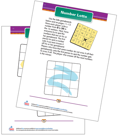 Number Lotto Free Printable | Carson Dellosa
