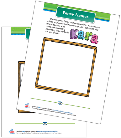 Fancy Names Free Printable | Carson Dellosa