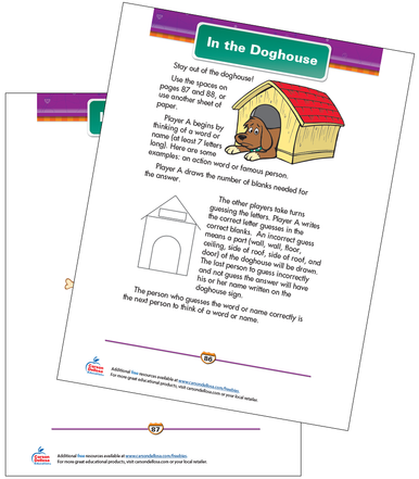In the Doghouse Free Printable | Carson Dellosa