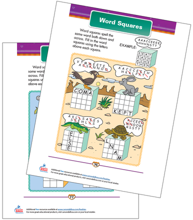 Word Squares Free Printable | Carson Dellosa