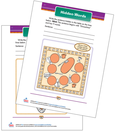 Hidden Words Free Printable | Carson Dellosa