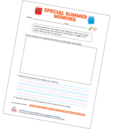 Special Summer Memory Free Printable | Carson Dellosa