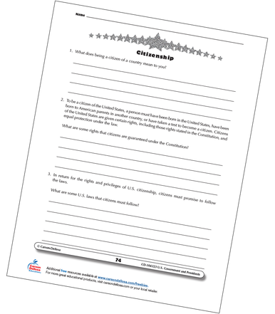 U.S. Citizenship Free Printable | Carson Dellosa