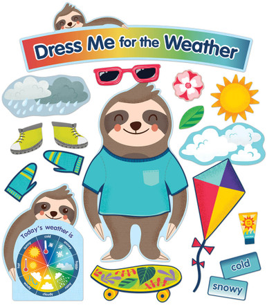 Grade PK-2 Sloth Dress Me for the Weather Bulletin Board Set