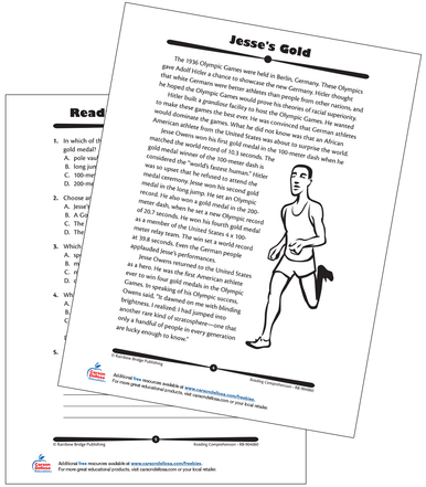 Jesse Owens Free Printable | Carson Dellosa