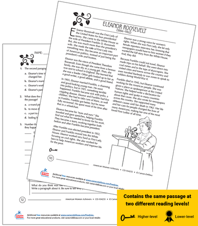 Eleanor Roosevelt Free Printable | Carson Dellosa