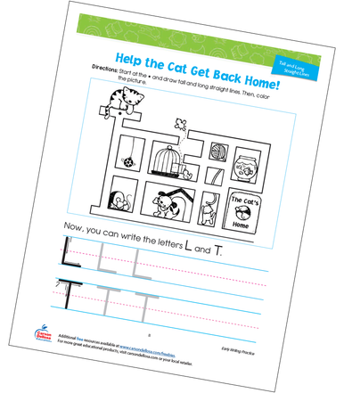 Help The Cat Get Back Home Free Activity | Carson Dellosa