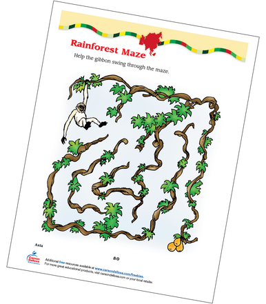 Rainforest Maze Free Activity | Carson Dellosa