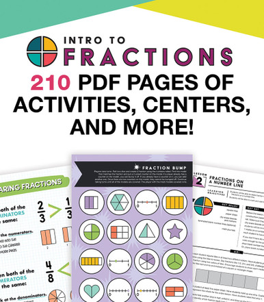 In a Flash: Intro to Fractions Printable Collection Grade 2-3