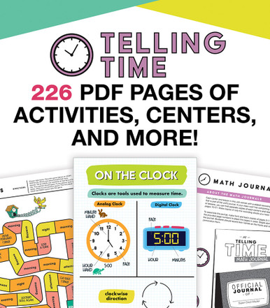 In a Flash: Telling Time Printable Collection Grade 1-2