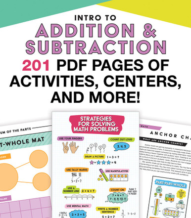 In a Flash: Intro to Addition & Subtraction Printable Collection Grade K-1