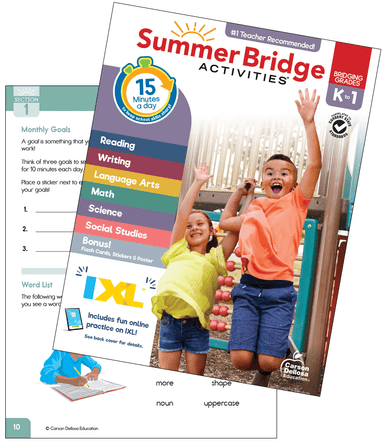 Summer Bridge Activities Grade K-1 Free Sample | Carson Dellosa