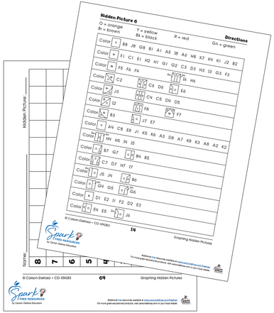 Graphing Hidden Pictures: Kwanzaa Kinara Free Printable | Carson Dellosa