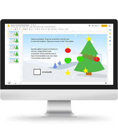 Holiday Word Problems Free Google Classroom Slides | Carson Dellosa