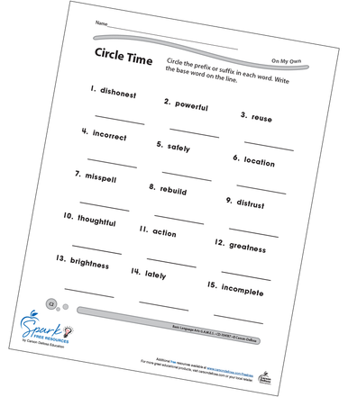 Circle Time Free Printable | Carson Dellosa