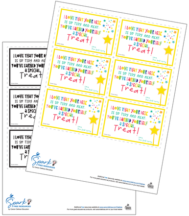 Desk Fairy Note Reward Free Printable | Carson Dellosa
