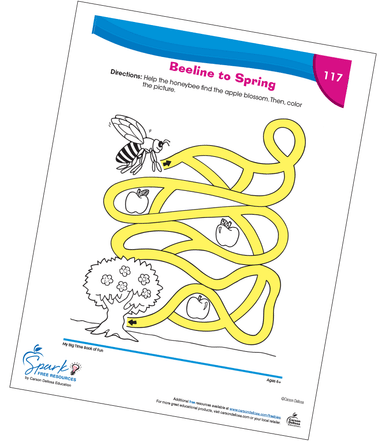 Beeline to Spring Maze Free Printable | Carson Dellosa