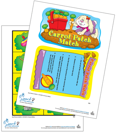 Carrot Patch Match Free Activity | Carson Dellosa