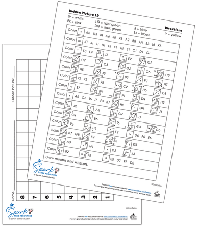 Graphing Hidden Pictures: Easter Bunnies Free Printable | Carson Dellosa
