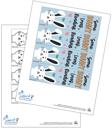 Some Bunny Loves Reading Bookmarks Free Printable | Carson Dellosa