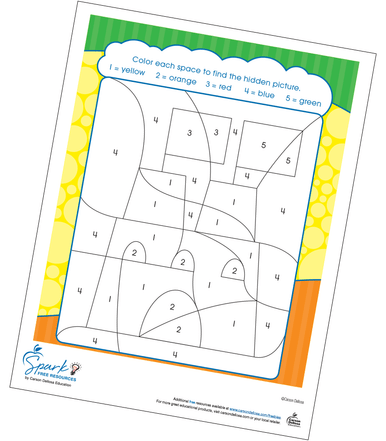 Color by Number Hidden Picture Free Printable | Carson Dellosa