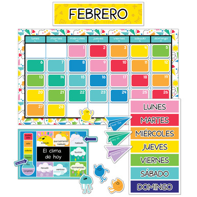 Happy Place Spanish Calendar Bulletin Board Set Spanish