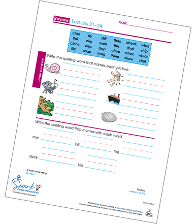 Spectrum Spelling Grade 1 Free Sample | Carson Dellosa