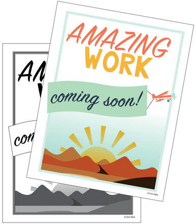 Let's Explore Amazing Work Coming Soon Free Classroom Décor | Carson ...