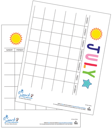 July Editable Calendar - PDF & Google Classroom - Landscape & Portrait ...