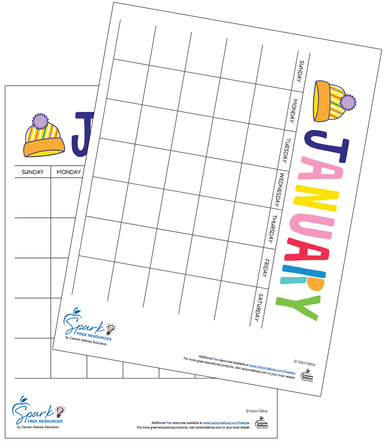 January Editable Calendar - PDF & Google Classroom - Landscape ...