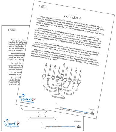 Paired Passages for Critical Thinking: Kwanzaa & Hanukkah Free ...