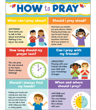 How to Pray Chart Free Printable | Carson Dellosa