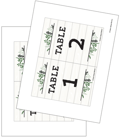 Farmhouse Free Table Numbers | Carson Dellosa