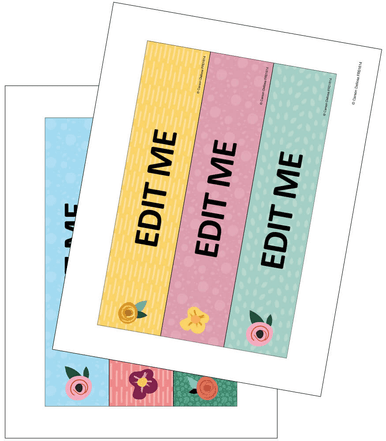 Editable Grow Together Free Drawer Cart Labels | Carson Dellosa