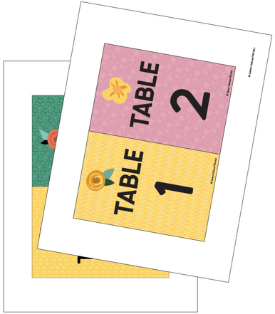 Grow Together Free Table Numbers | Carson Dellosa