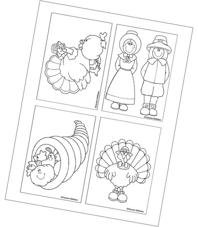 Thanksgiving Coloring Free Printable | Carson Dellosa