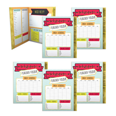 6-pack Aim High Substitute Teacher Folder