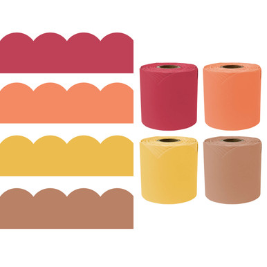 65' Fall Wildflower 4 Pack Rolled Bulletin Board Border Set