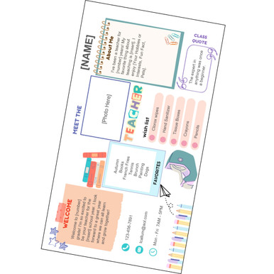 Editable Meet the Teacher Printable | Carson Dellosa