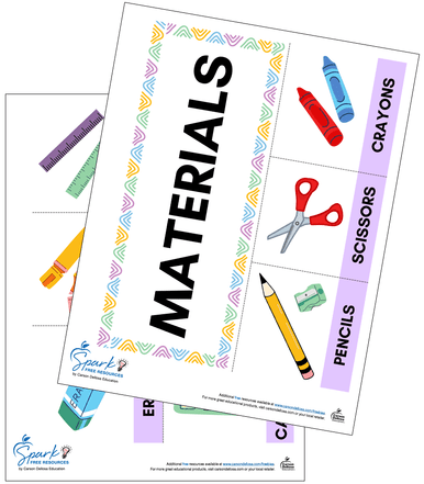Visual Supply Cards Free Printable | Carson Dellosa