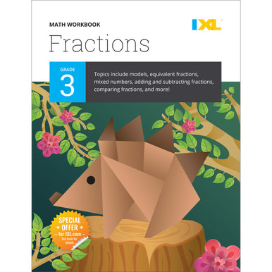 Grade 3 IXL Fractions Workbook Paperback