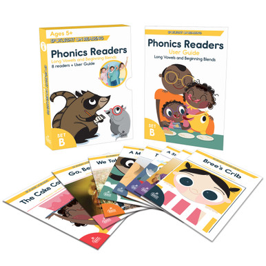 Phonics Readers Set B, Long Vowels and Beginning Blends Readers Set